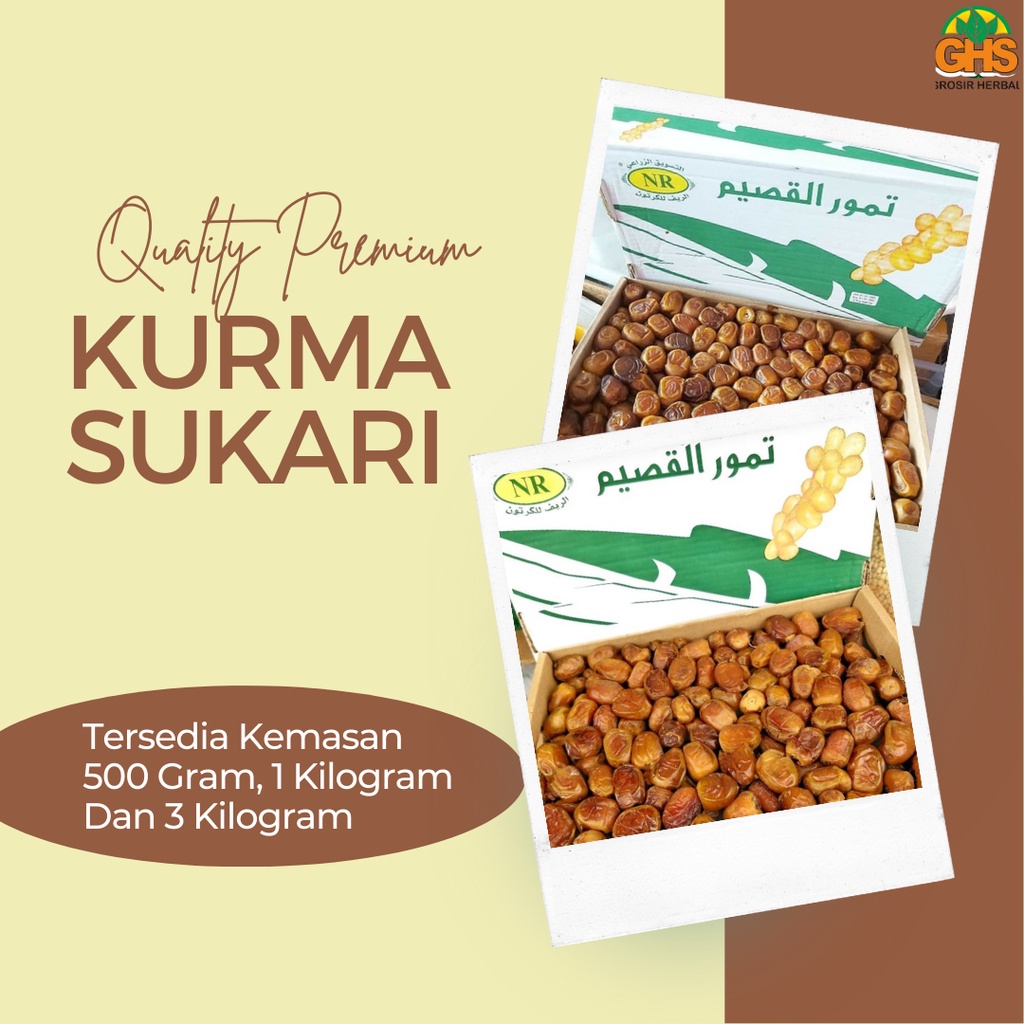 Jual Kurma Sukari - Kurma Raja - Kurma - Buah Kurma - kemasan setengah ...