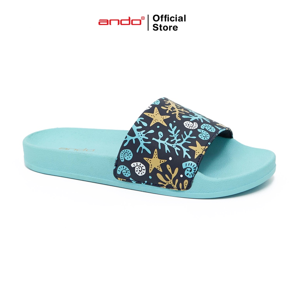 Jual Ando Official Sandal Selop Slip On Coral Wanita Dewasa - Biru Tua ...
