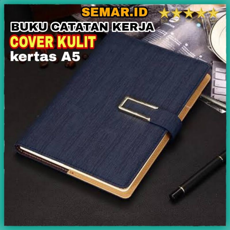 Jual Buku Catatan Kerja Cover Kulit / Notebook Agenda Kulit Ukuran A5 ...
