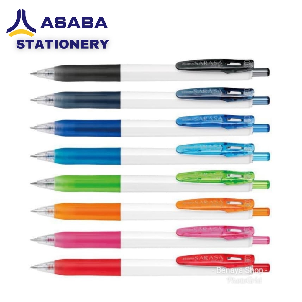 Jual Asaba Stationery - Bulpen/Pen/Pulpen Warna-Warni Gel Sarasa Clip 0 ...