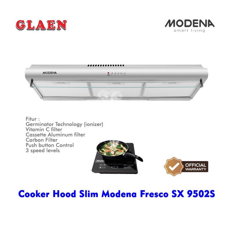 Jual Cooker Hood Modena Stainless Steel SX 9502 S | Penyedot Asap Dapur Modena 90cm | Shopee ...