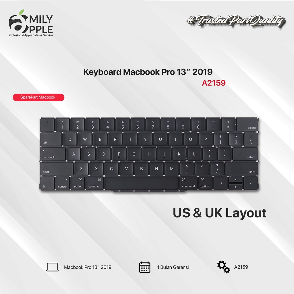 Jual Keyboard Macbook Pro 13 inch 2019 A2159 - US UK | Shopee Indonesia