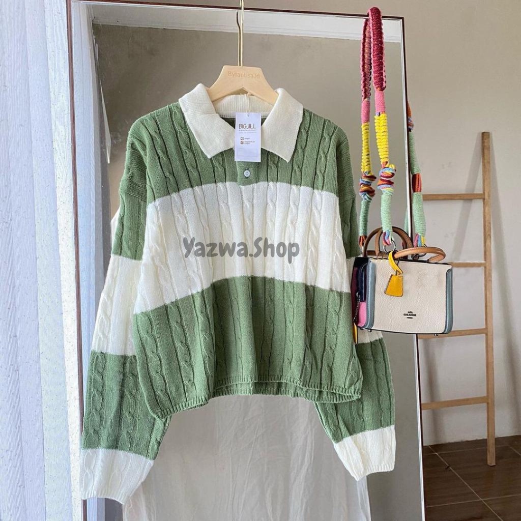 Jual Sweater Cardigan Rajut Wanita / Sweater Crop Top Wanita / Atasan ...