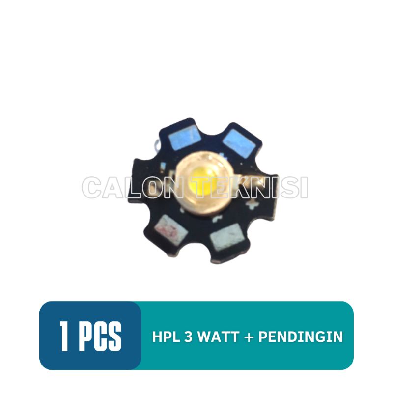 Jual Lampu HPL 3 Watt plus Pendingin LED HPL Grade A Warna Terang ...