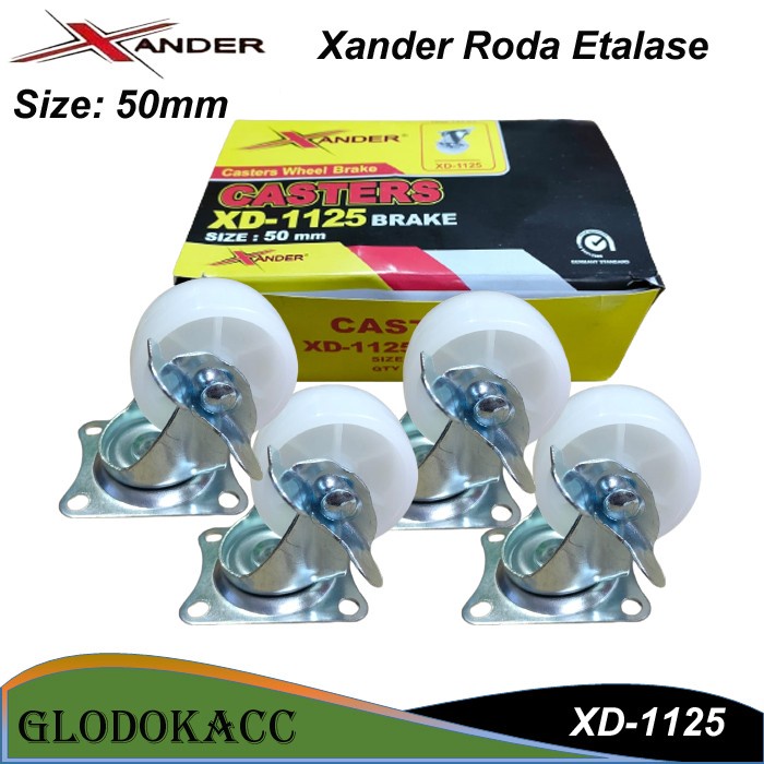Jual Roda Roda 2 Inch 4 Pcs 50Mm Xander Roda Etalase Troli Gerobak ...