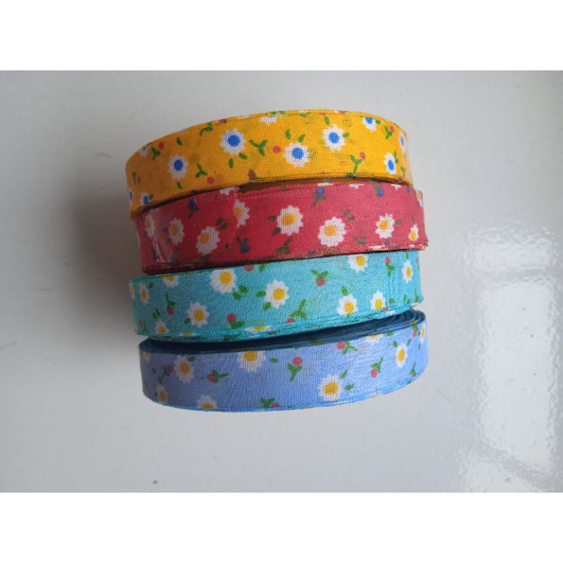 Jual pita motif bunga ukuran 1/2" (1, 25 cm) | Shopee Indonesia