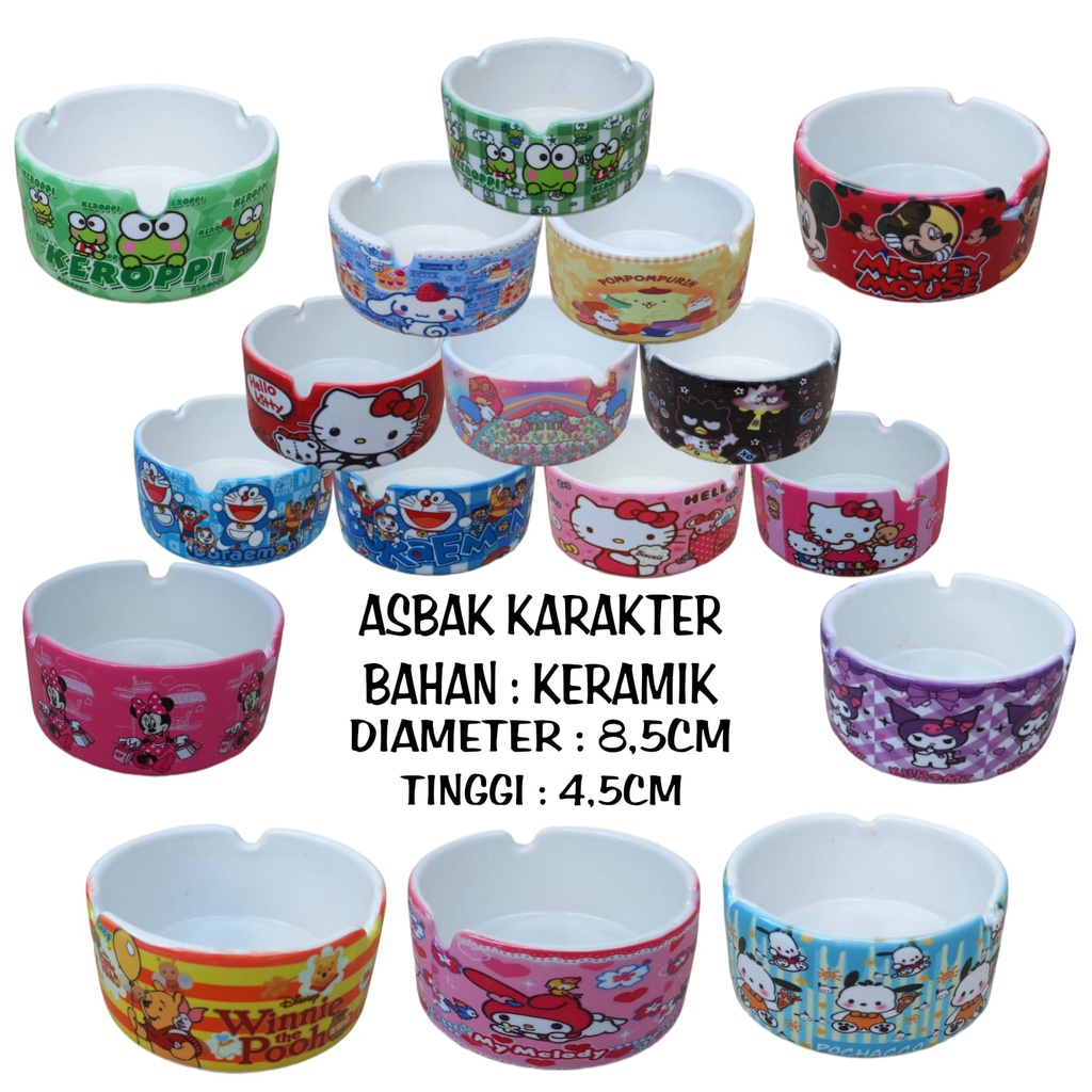 Jual ASBAK KARAKTER ASBAK KERAMIK ASBAK ROKOK ASBAK DORAEMON MICKEY ...