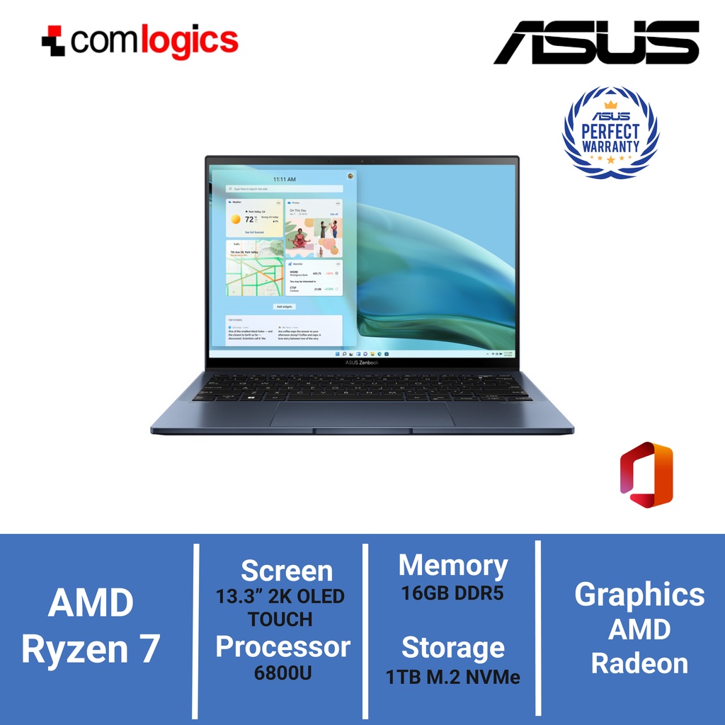 Jual Asus Zenbook S 13 Oled Um5302ta R7 6800u 16gb 1tb 13 3 2 8k W11