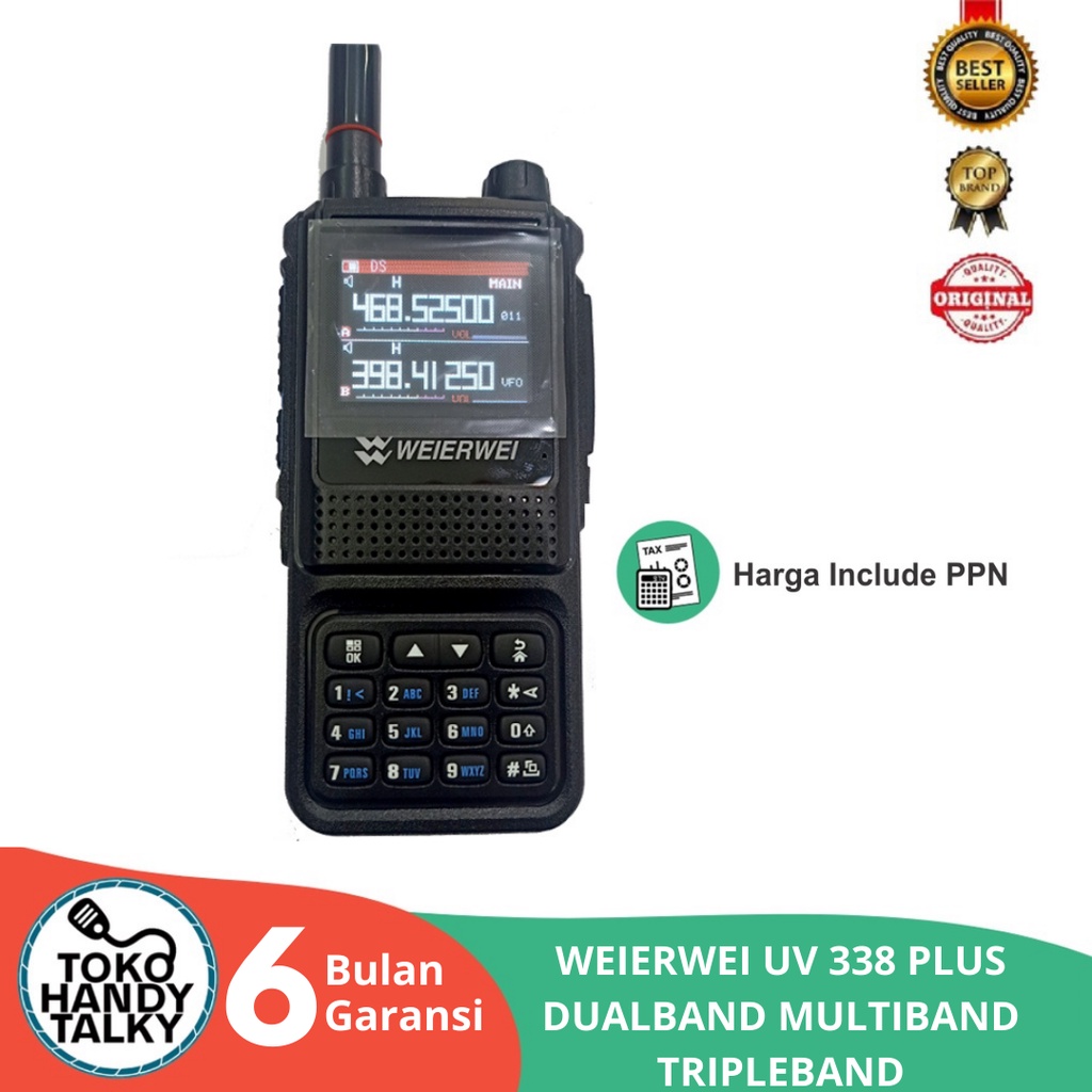 Jual WEIERWEI UV 338 PLUS DUALBAND MULTIBAND TRIPLEBAND NEW ORIGINAL GARANSI RESMI | Shopee ...