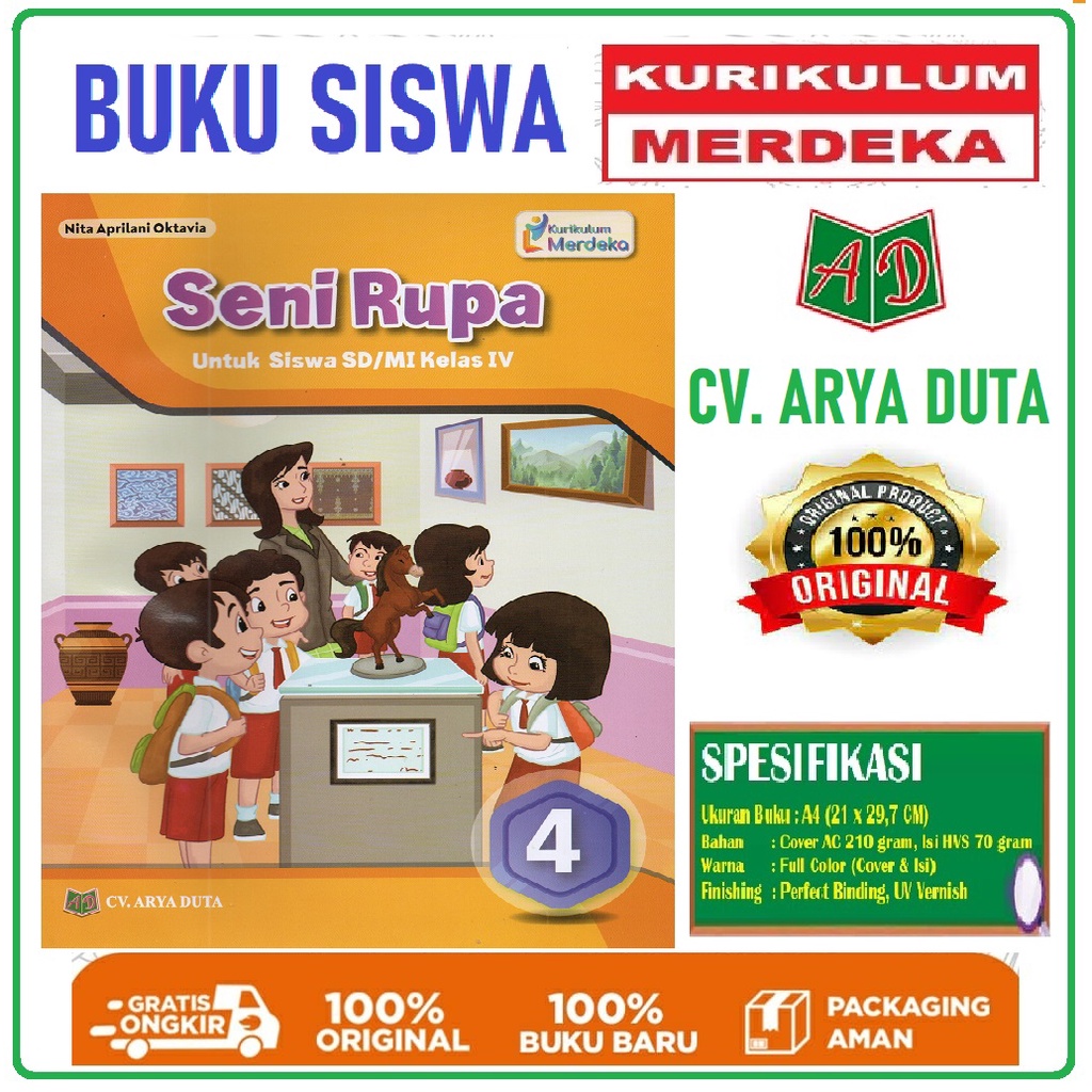 Jual BUKU SISWA SENI RUPA SD / MI KELAS 4 KURIKULUM MERDEKA SD KELAS IV | Shopee Indonesia