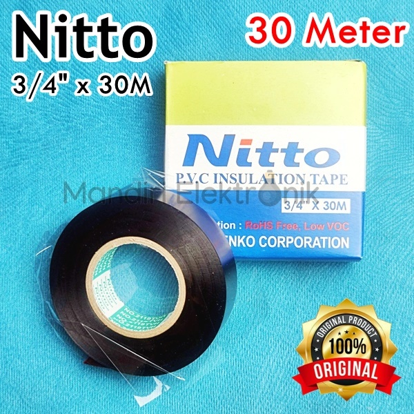 Jual Isolasi Nitto 3/4 inch x 30 m - Isolasi Solatip Lakban Listrik ...
