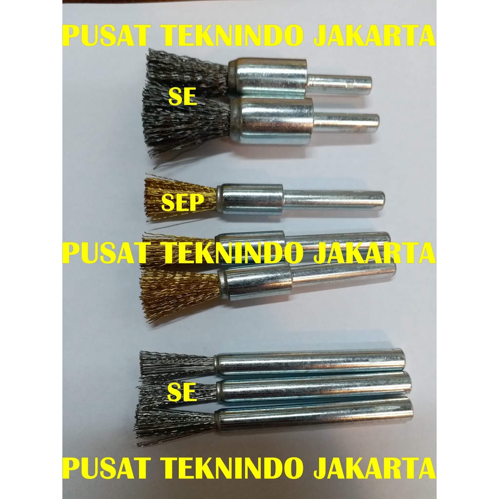 Jual SIKAT PIPA KAWAT BAJA 3/8" 10MM STANDARD END BRUSH STEEL WIRE SE ...