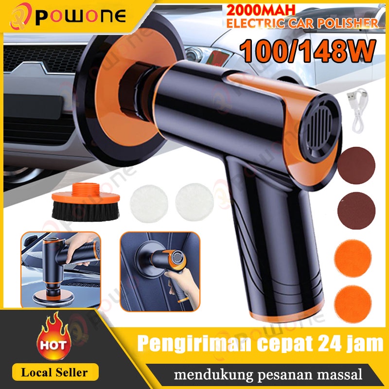 Jual Powone Wireless Alat Mesin poles mobil Wax Polishing Handheld Car ...