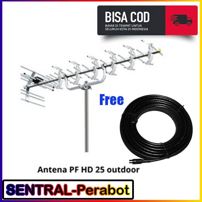 Jual ANTENA LUAR PF DIGITAL HD-U25 FREE KABEL 18 METER Z0P2 | Shopee ...