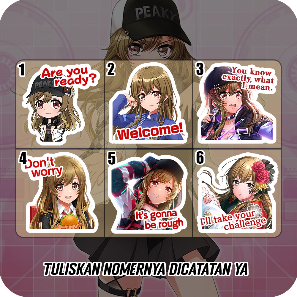 Jual Stiker Glossy Kyoko Yamate D4DJ, Sticker Anime Lucu Anti Air ...