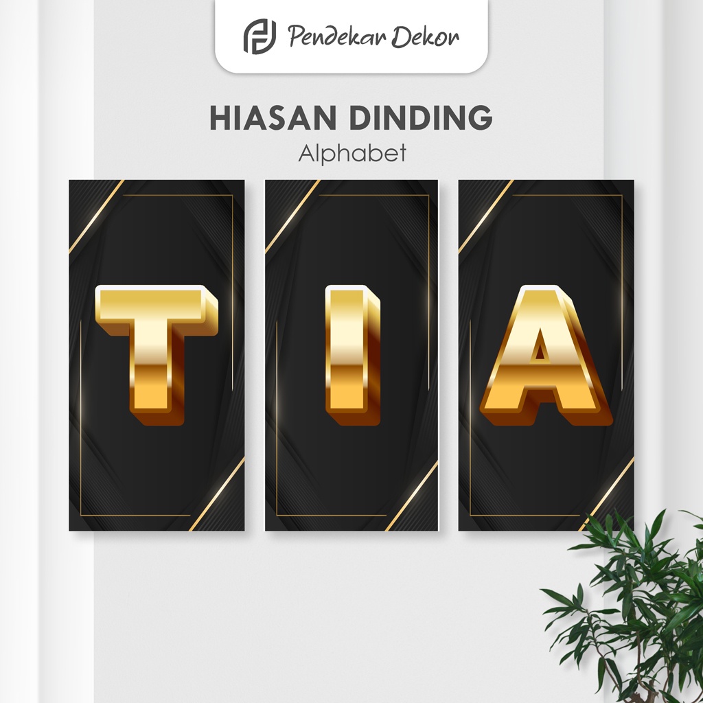 Jual PAJANGAN DINDING AESTHETIC GOLD BEBAS CUSTOM NAMA RUANG KERJA KAYU ...