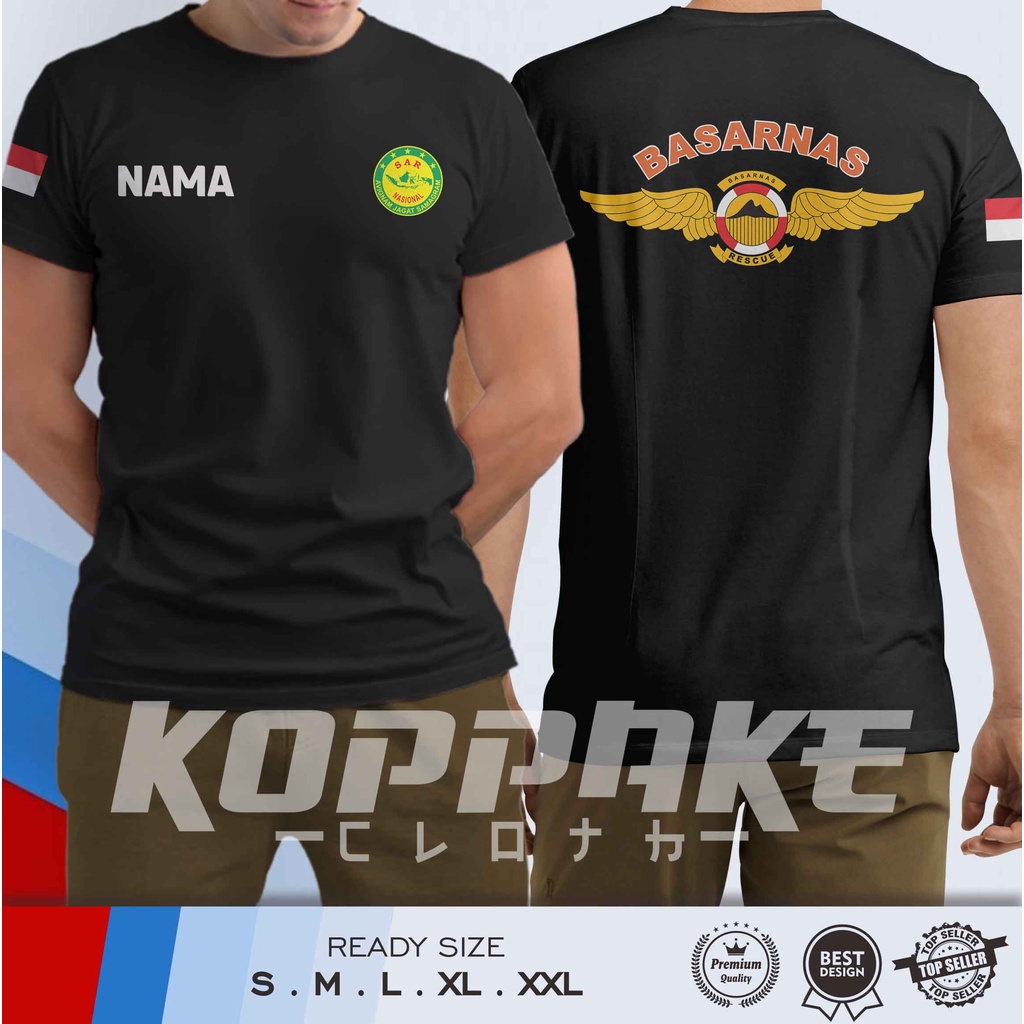 Jual Kaos BASARNAS TIM SAR NASIONAL Gratis Nama Baju Distro | Shopee ...