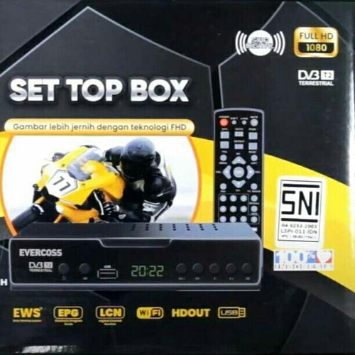 Jual SET TOP BOX STB EVERCOSS DVD T2 Max TV Digital Receiver Full HD ...