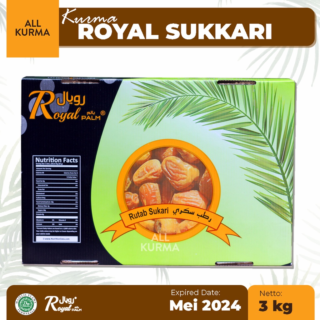 Jual Kurma Sukkari Rutab Royal Palm 3 kg | Shopee Indonesia