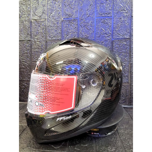 Jual HELM RSV FF500 KARBON BLACK GLOSSY PAKET GANTENG(free visor ori ...