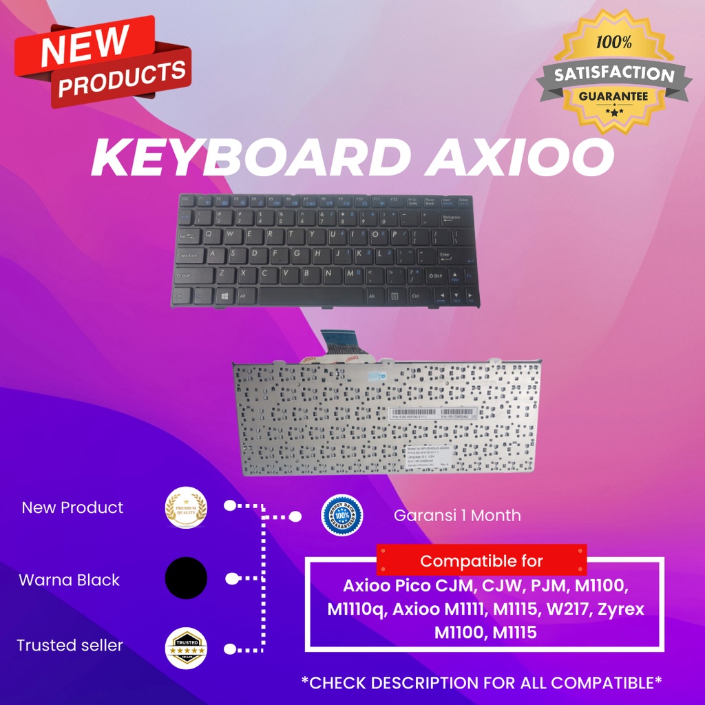 Jual Keyboard Laptop AXIOO CJM, PJM, M1110 - SMALL ENTER | Shopee Indonesia