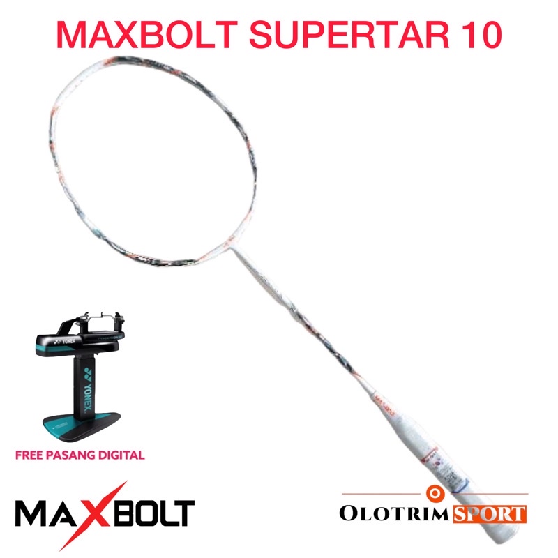 Jual Raket Badminton MAXBOLT SUPERSTAR 10 11 43LBS Original | Shopee ...