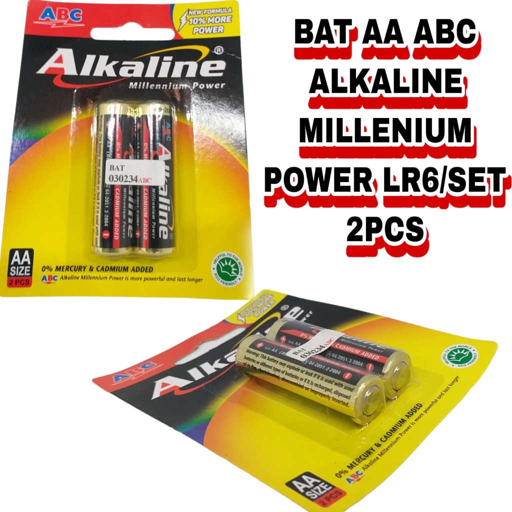 Jual BATRE AA ABC ALKALINE MILLENIUM POWER LR 6 /2 SET | Shopee Indonesia