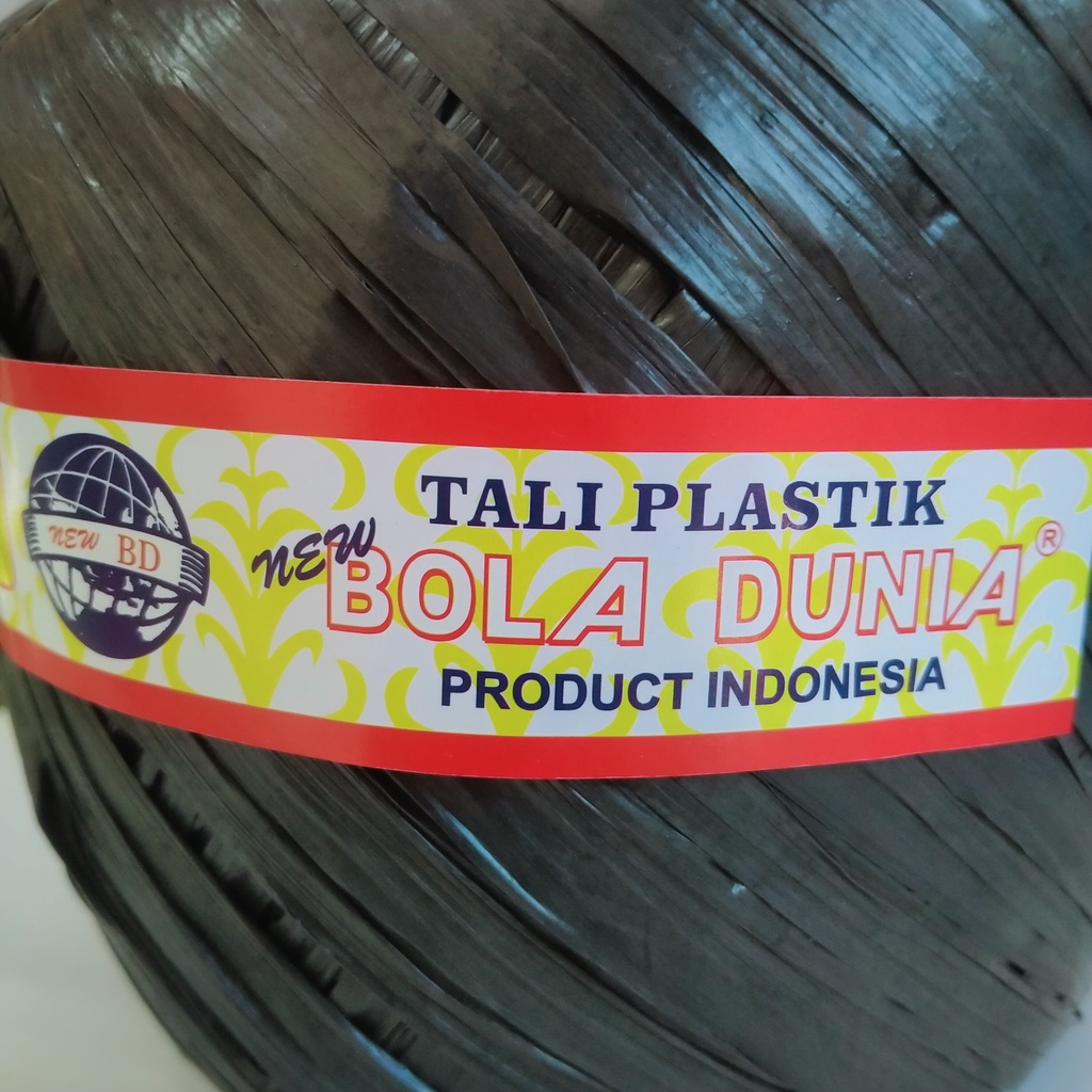 Jual Tali rafia hitam BOLA DUNIA 1 Roll besar berat full 1kg | Shopee ...