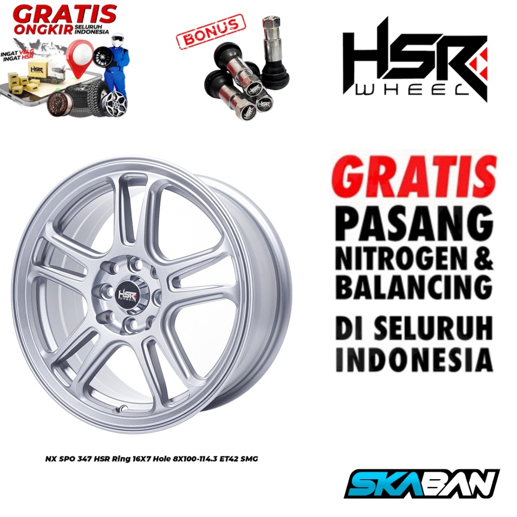 Jual VELG MOBIL RING 16 NX SPO 347 HSR R16X7 H8X100-114,3 ET42 SMG | Shopee Indonesia