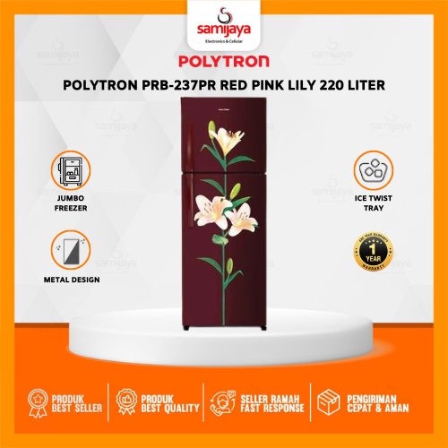Jual KULKAS 2 PINTU POLYTRON PRB-237PR 237PR 237 220 LITER BERGARANSI ...