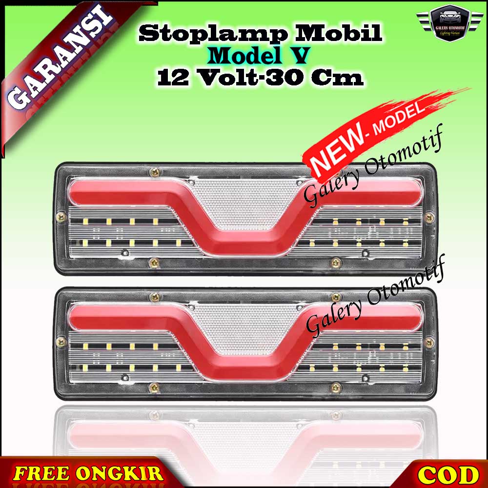 Jual Variasi Lampu Rem Belakang Stoplamp Stop Lamp LED Model V Mobil ...