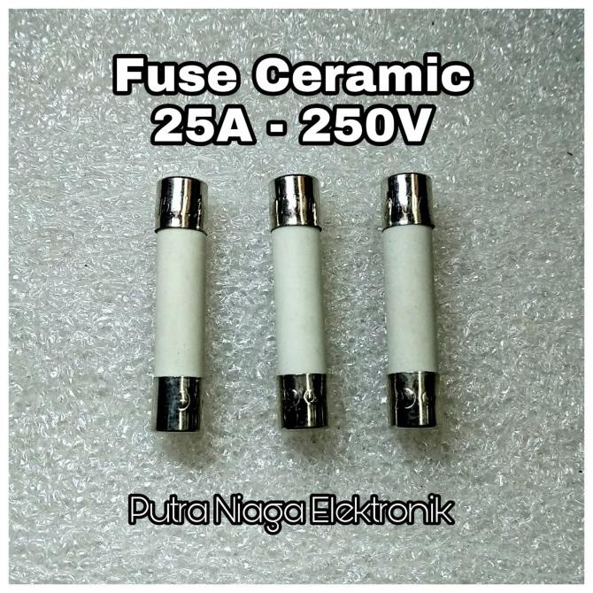 Jual Fuse Keramik 25A Ceramic Slow Blow Sikring 25 Ampere 250V Sekering ...