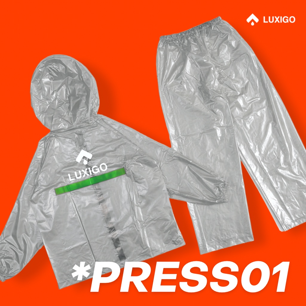 Jual Jas Hujan Raincoat Pria Wanita PVC Karet Full Press Waterproof ...