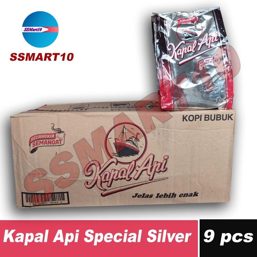 Jual KAPAL API SILVER 350gr (1 karton=9 pcs) | Shopee Indonesia