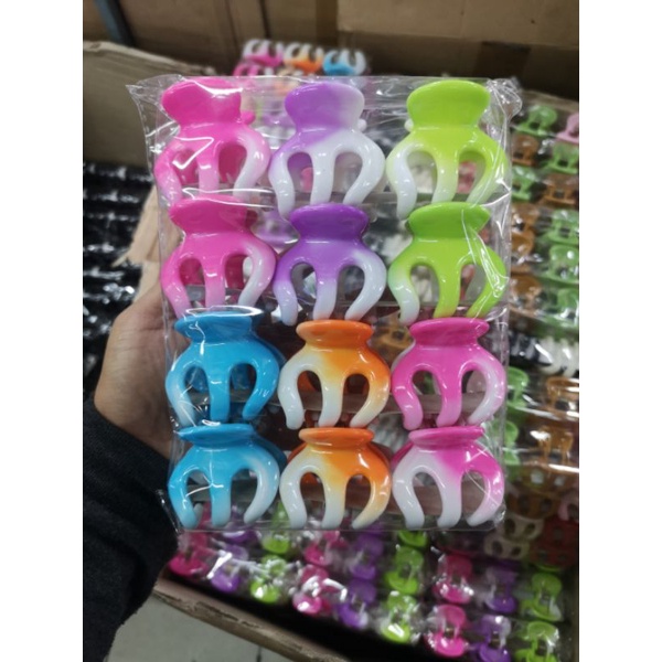 Jual Jepit rambut jedai isi 12 pcs ukuran 5 cm jepitan multiwarna | Shopee Indonesia