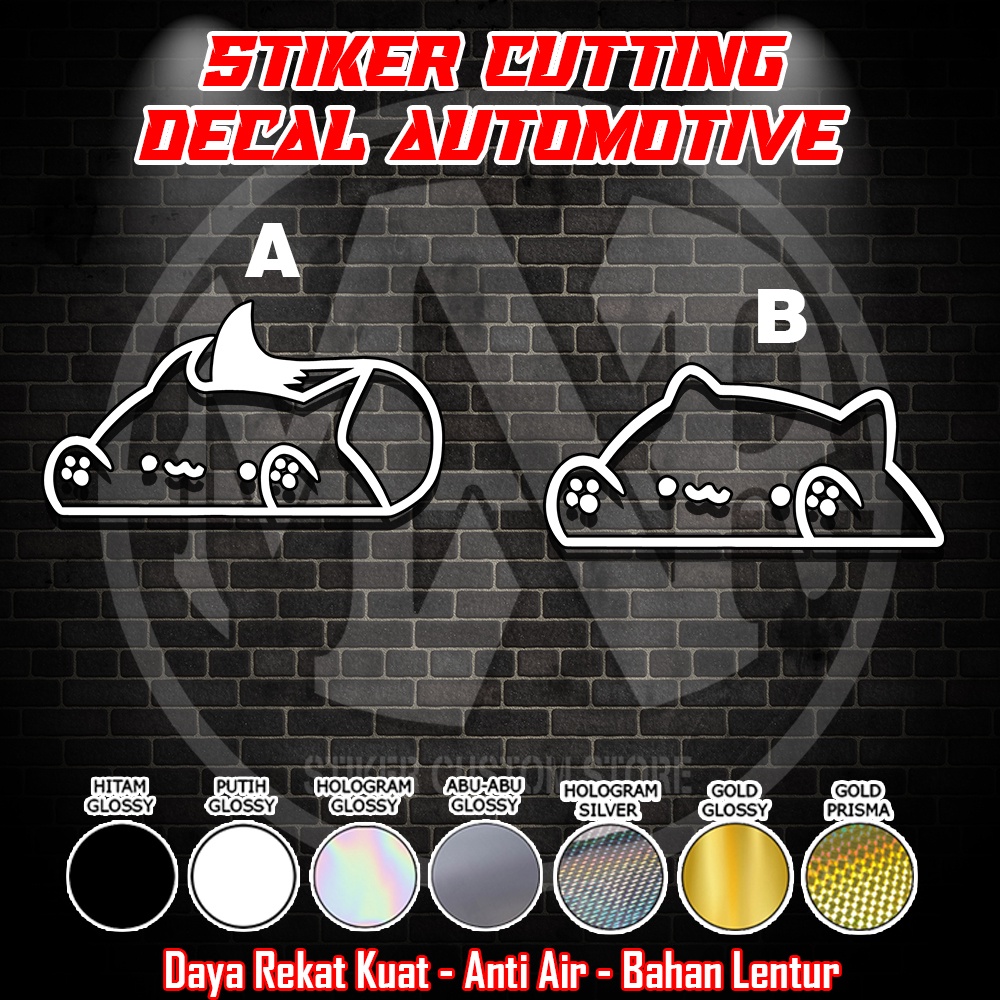 Jual STICKER BONGO CAT CUTTING | STIKER MOTOR HELM 3n6 | Shopee Indonesia