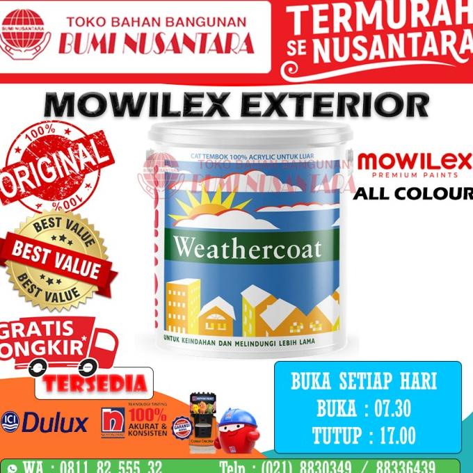 Jual Sale Mowilex Weathercoat 2 5l Cat Tembok Exterior Mowilex