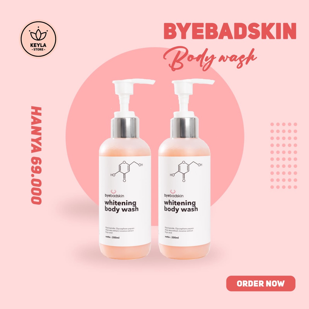Jual ByeBadSkin Whitening Body Wash | Shopee Indonesia