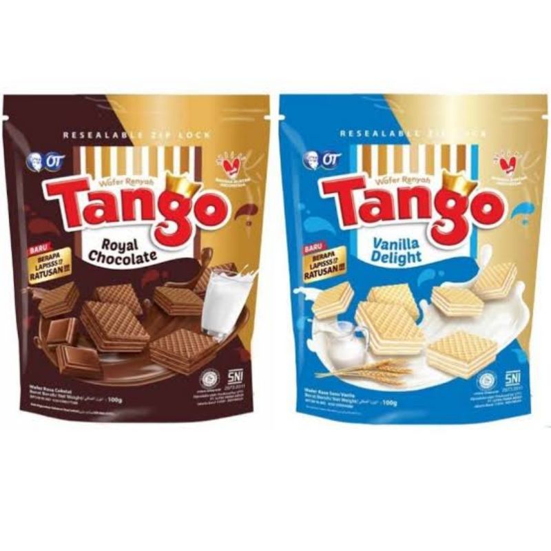 Jual TANGO WAFER 100GR WAFER COKLAT TANGO WAFER VANILA TANGGO KEMASAN ...