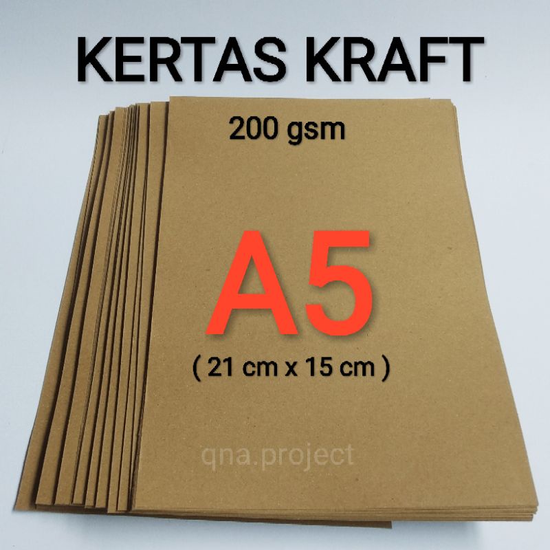 Jual KERTAS KRAFT A5 200 gsm | KETAS SAMSON A5 |KERTAS SAMSON 200 gsm | KERTAS COKLAT |? BROWN ...