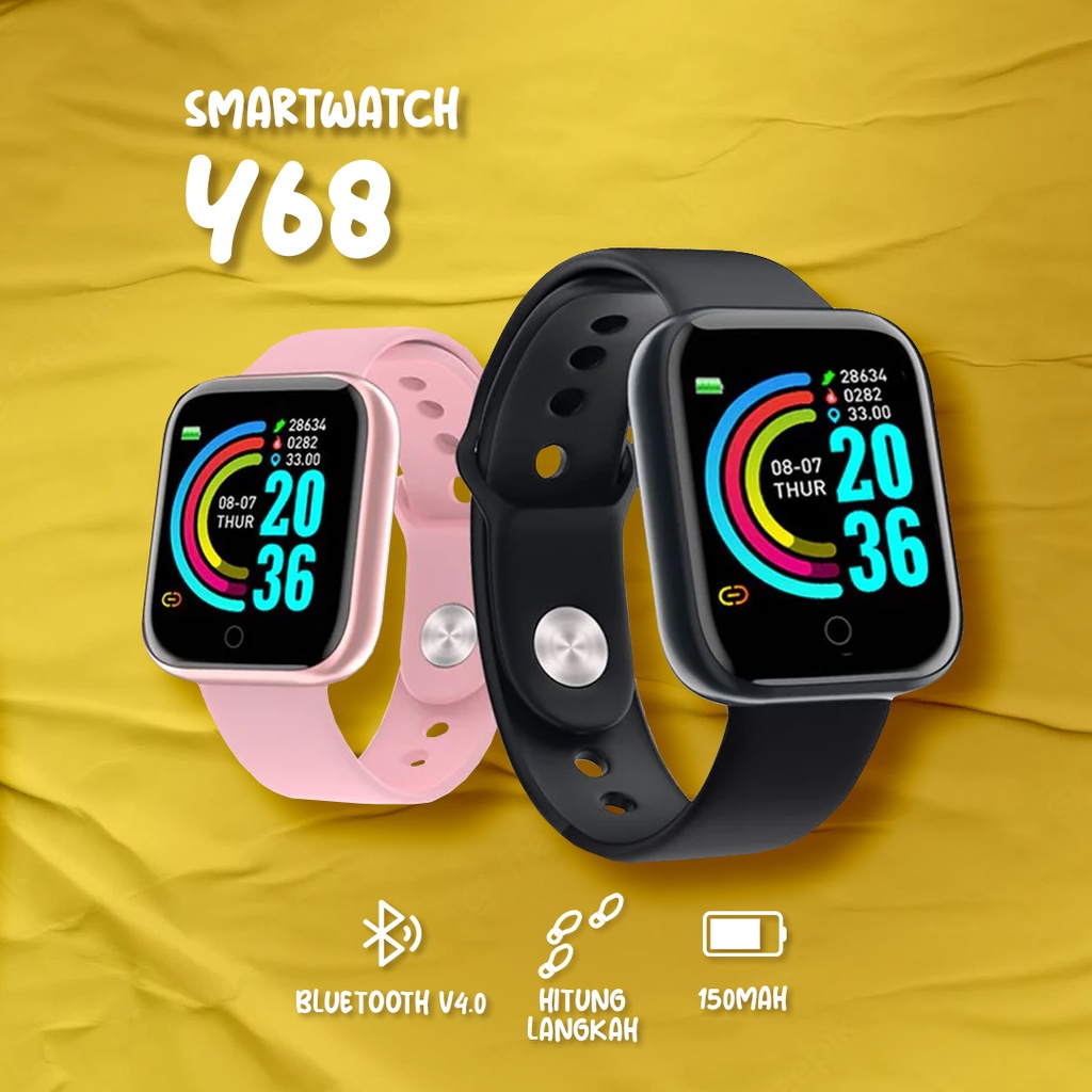Jual Small Solutions Y68 Smartwatch | Shopee Indonesia