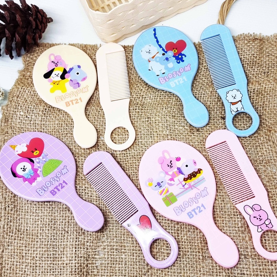 Jual Kaca dan sisir set - cermin mini set sisir / kaca gagang kecil ...