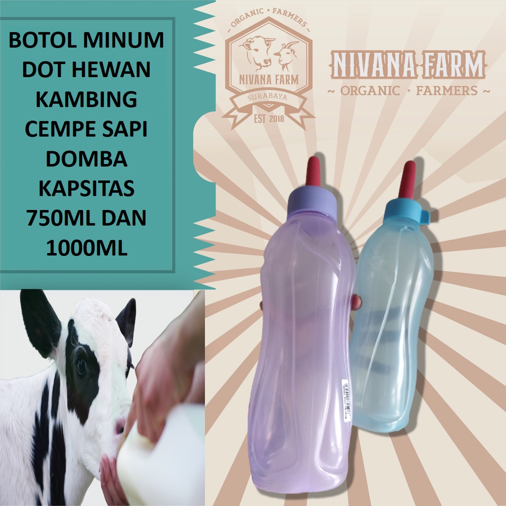 Jual Botol Minum Dot Hewan Kambing Cempe Sapi Domba Kapsitas 750Ml Dan ...