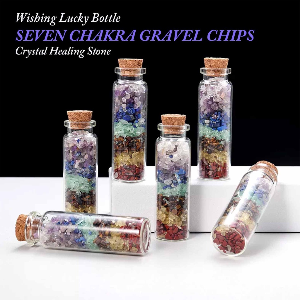 Jual Wishing Lucky Bottle Seven Chakra Gravel Chips (PBC20) | Shopee ...