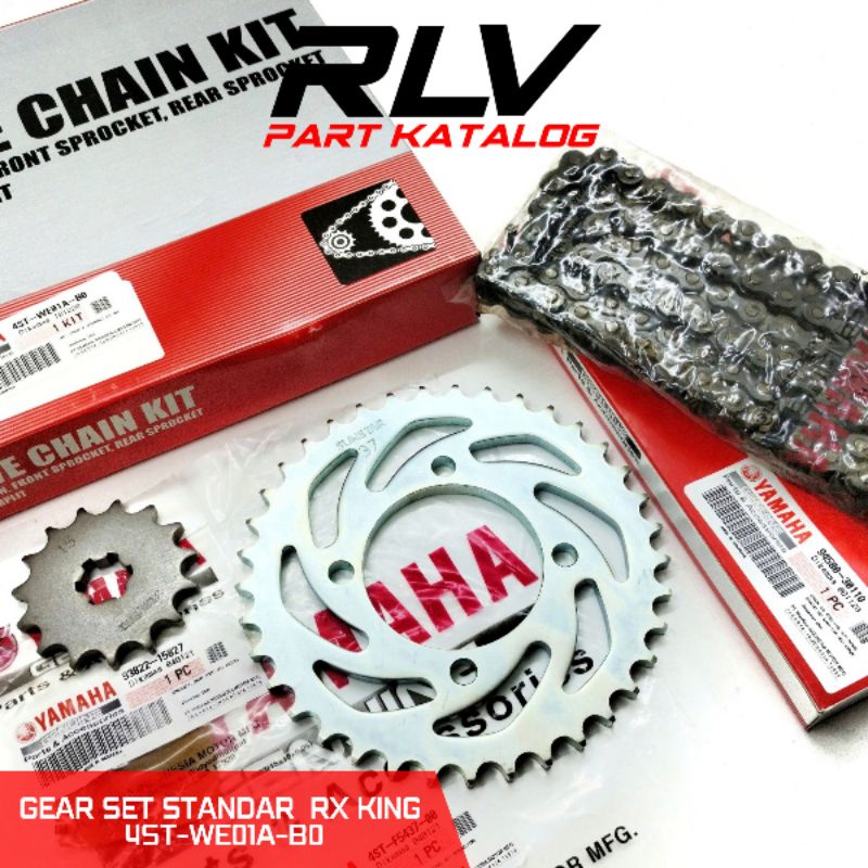 Jual Gearset girset chainkit gear gir set rantai paket Rx king rxking original yamaha 4ST-WE01A ...