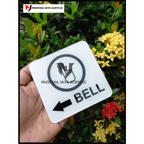 Jual PAPAN BEL / BELL SIGN AKRILIK / ACRYLIC SIGN PENUNJUK BEL RUMAH ...