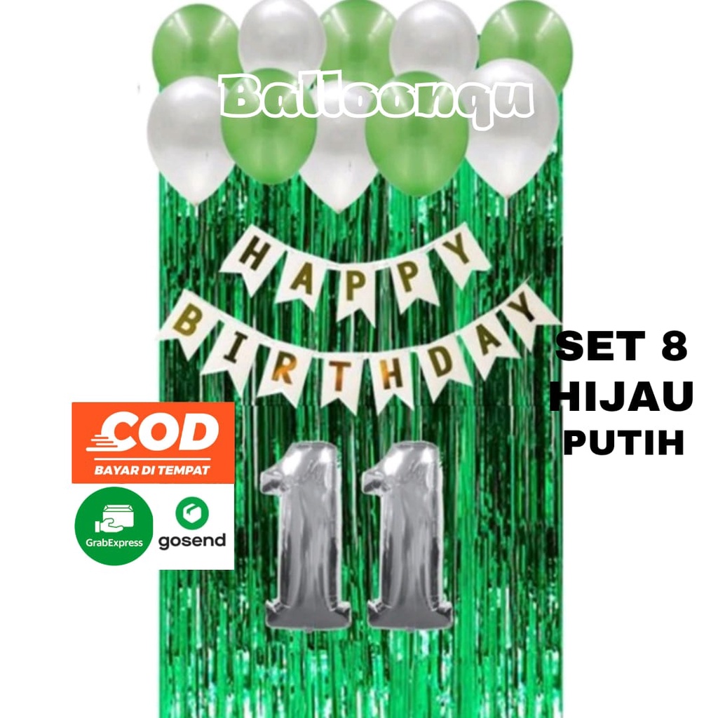 Jual [PAKET] Dekor Ulang Tahun Simple Balon Happy Birthday Dekor Simple ...
