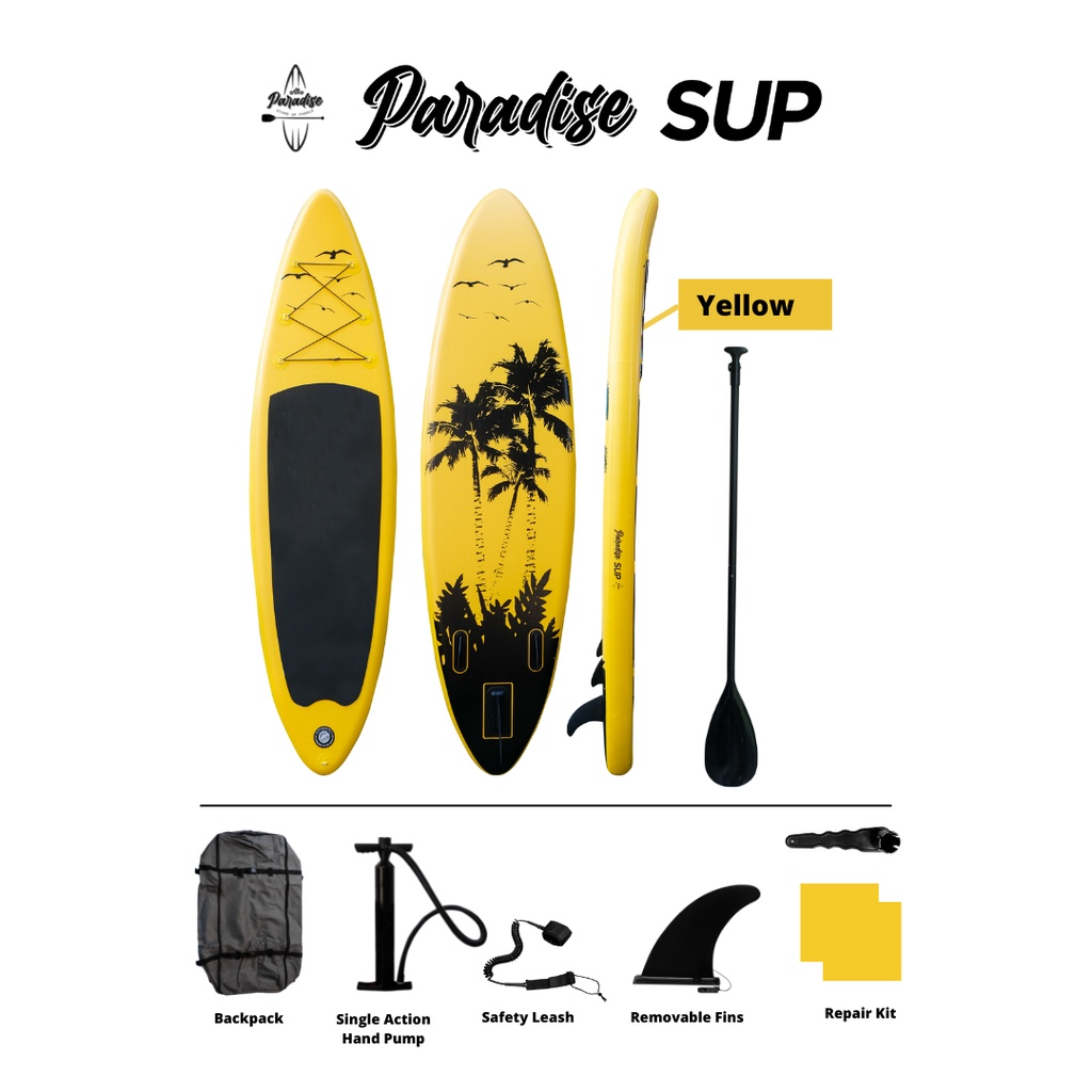 Jual Inflatable Stand Up Paddle Board Yellow / SUP Yoga / SUP Travel ...