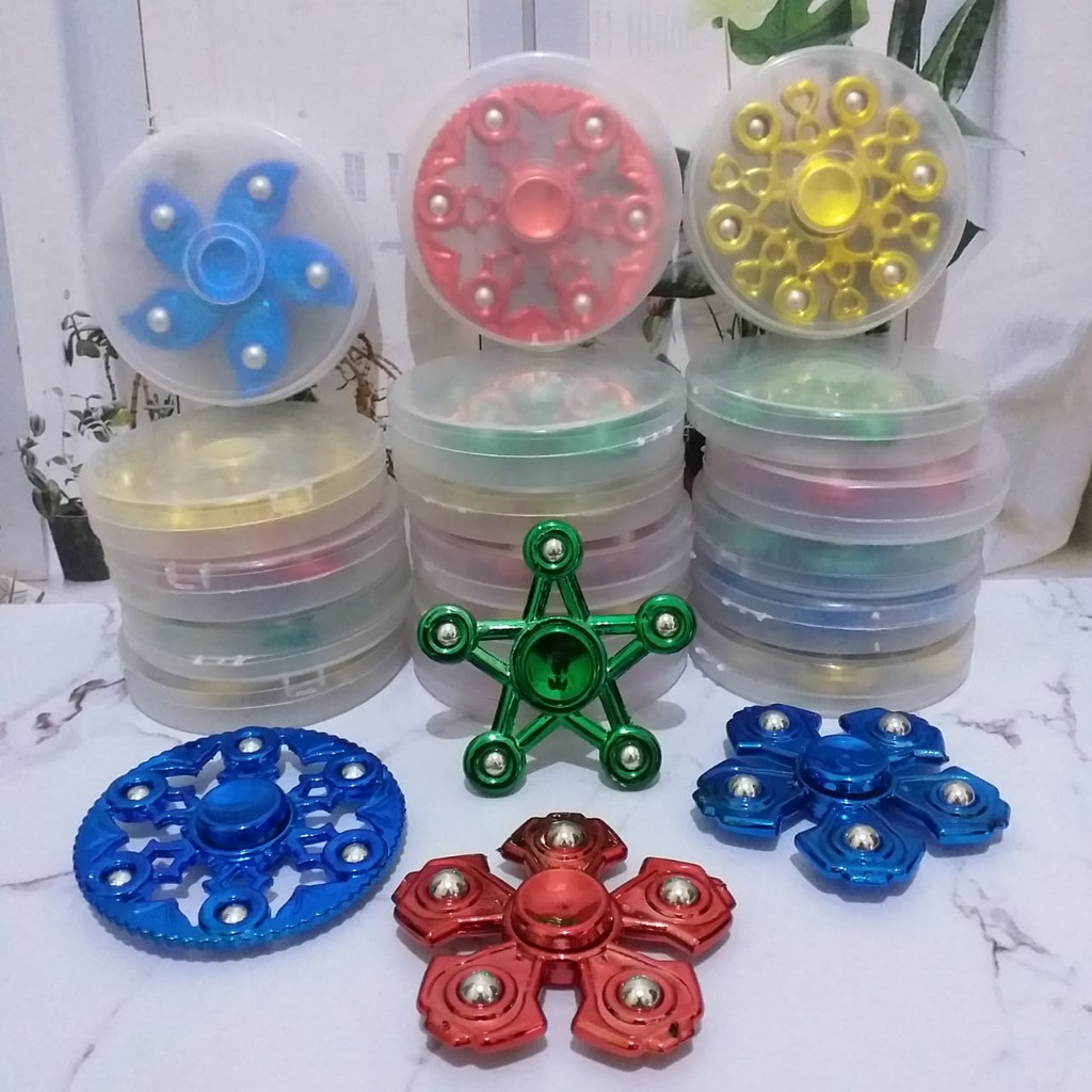 Jual Mainan Fidget Spinner Chrome Anti Karat Spinner Terbaru | Shopee ...