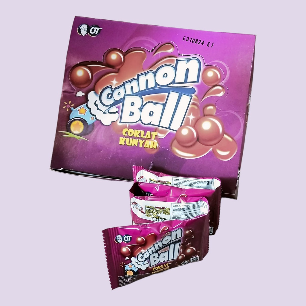 Jual CANON BALL Permen Coklat Empuk [24 pcs/box] | Shopee Indonesia